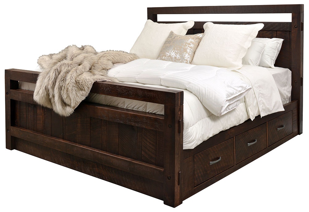 Ruffsawn Furniture Bedroom Timber Bed TQFB5666 Treeforms Furniture Gallery Anchorage AK
